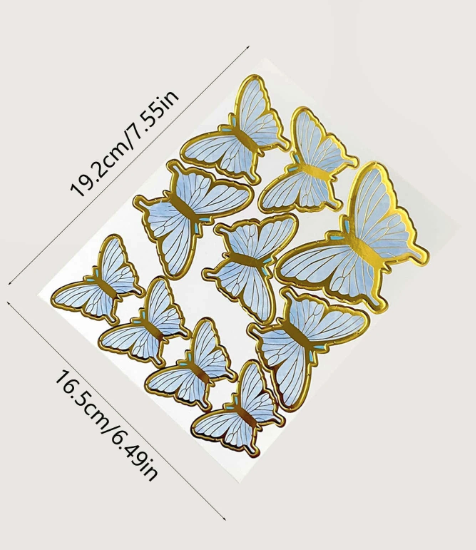 Blue Butterfly Cake Topper Kit (10pcs) – Cake Central Barbados