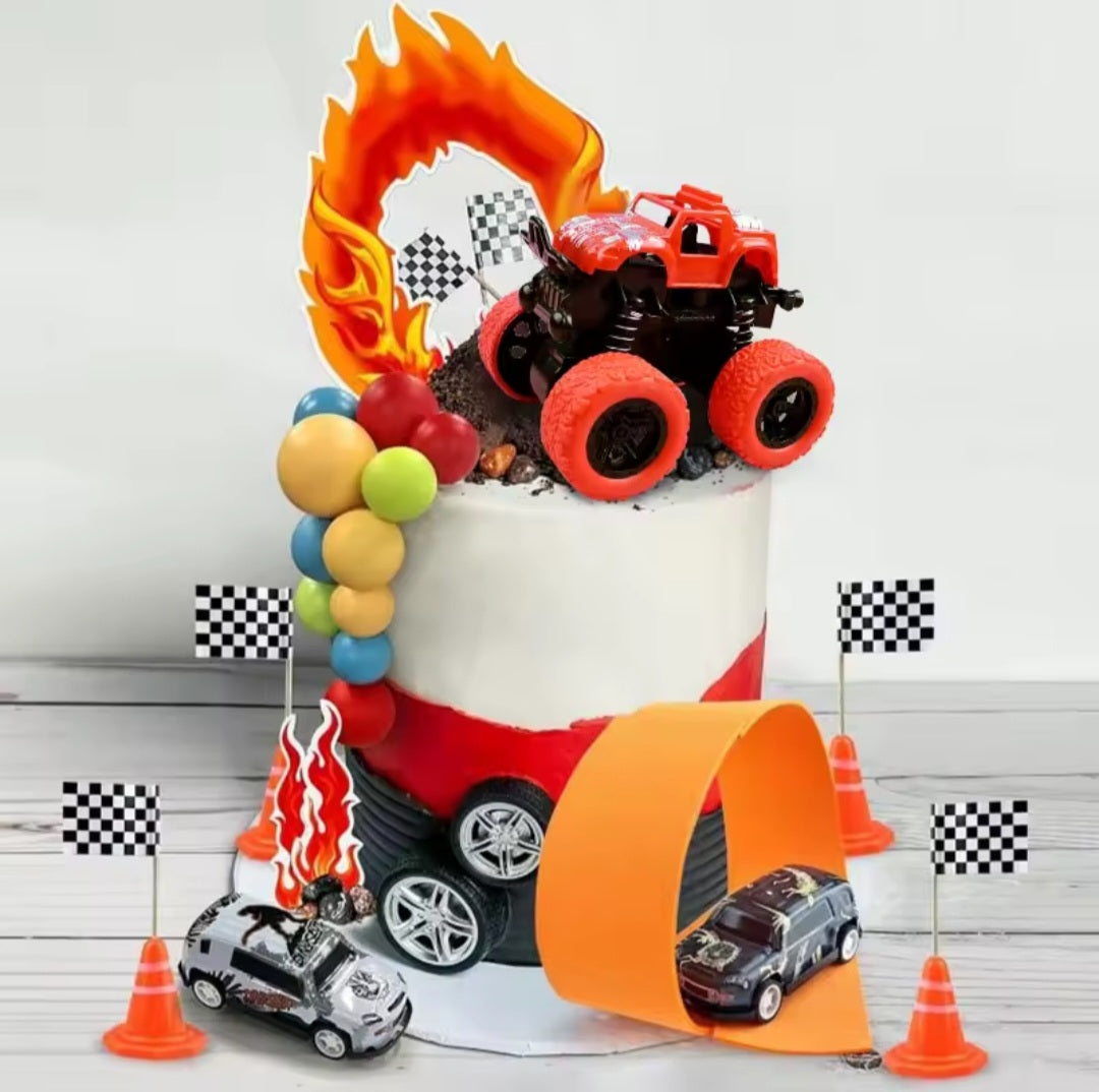 Race Car Themed Cake Topper Set – Cake Central Barbados