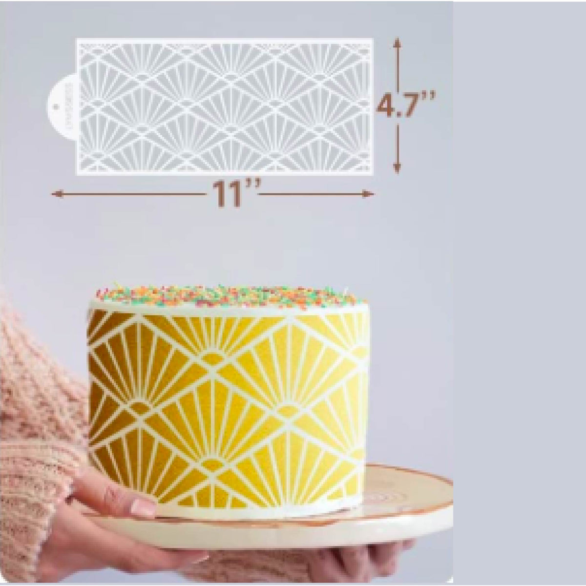 Medium Art Deco Pattern Stencil – Cake Central Barbados