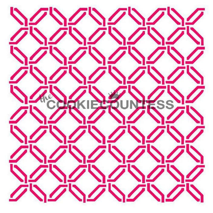 Preppy Lattice Stencil – Cake Central Barbados